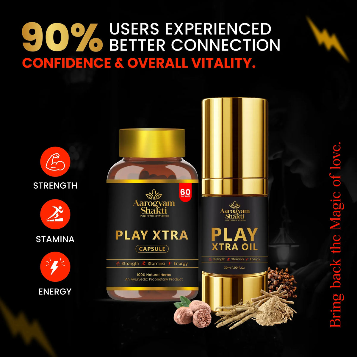 Play Xtra Capsule + Play Xtra Oil Combo – Vedobi India